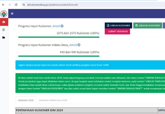 Percepatan Input IDM Tahun 2024